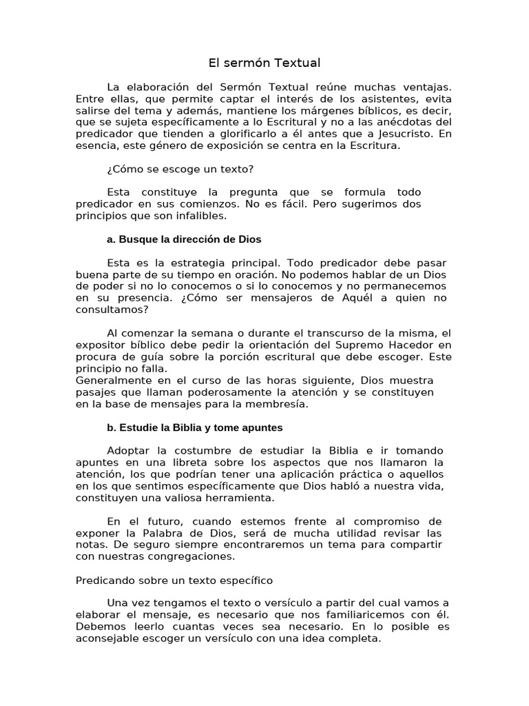 El Sermón Textual | PDF | Dios | Vida eterna (cristianismo)