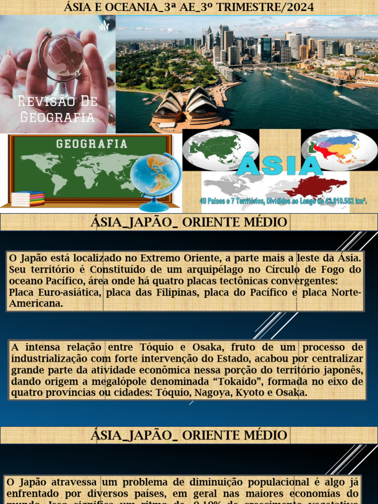 AULA REVISÃ - O 3Â AE 2024 (Salvo Automaticamente) | PDF | Ásia | Oceania