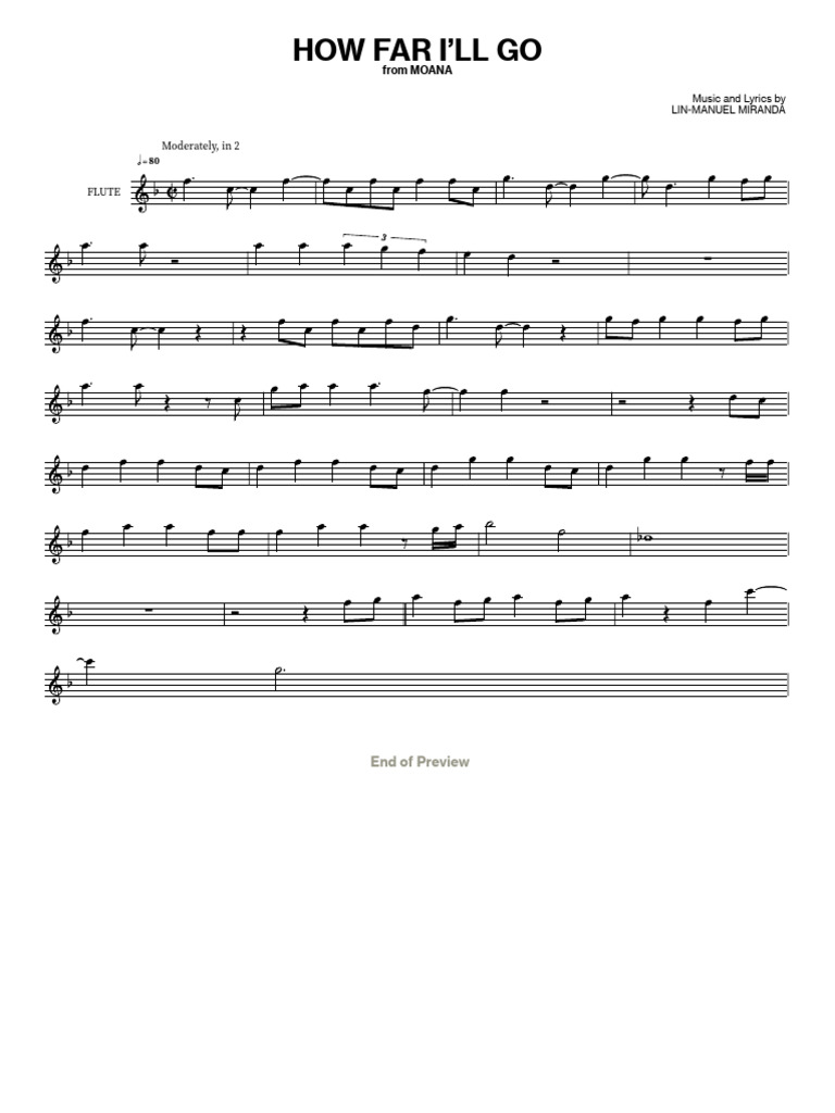 How Far I'll Go | PDF