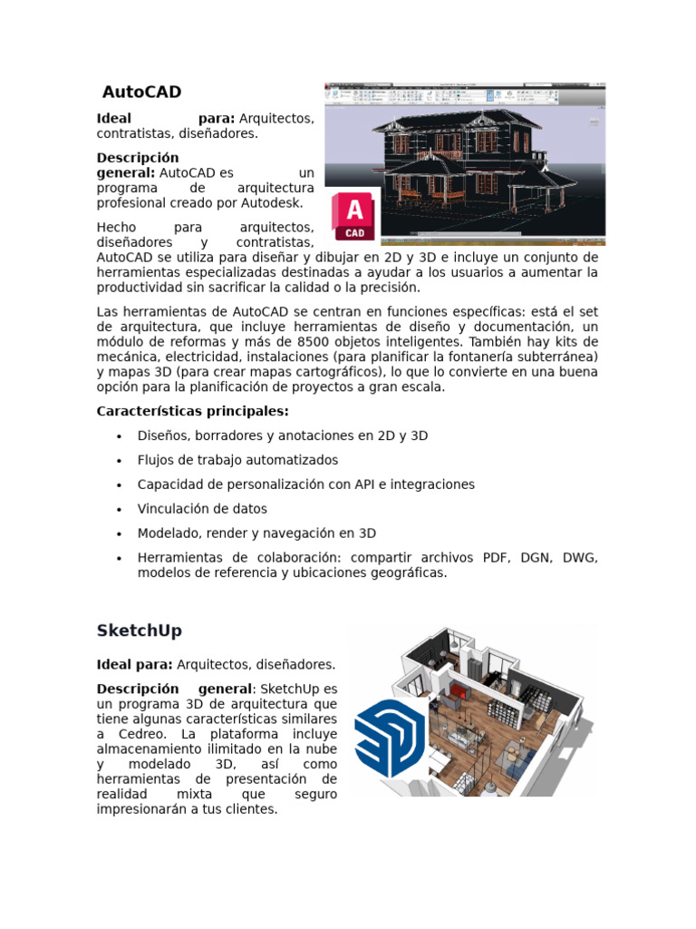 Programas Arquitectónicos | PDF | Autodesk Revit | Cad automático