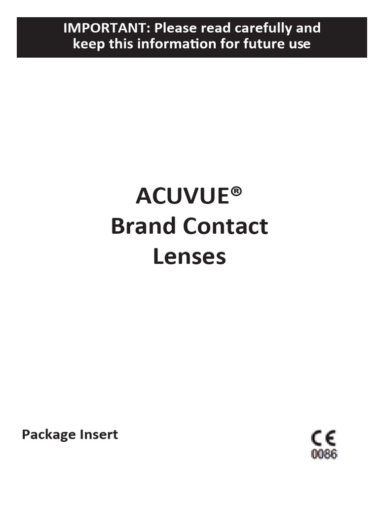 Package Insert Englisharabic | PDF | Contact Lens | Human Eye