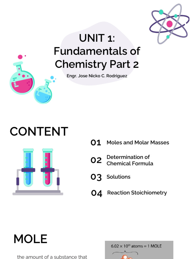 CFE-Unit-1-Part-2 | PDF | Stoichiometry | Mole (Unit)