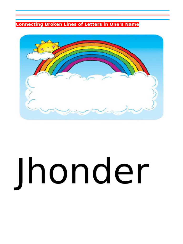 Connecting Broken Lines of Letters in One | PDF