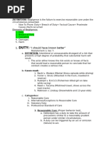 Torts Flowchart Outline Bennett | PDF | Negligence | Causation (Law)