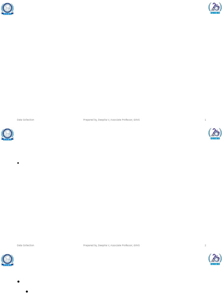 MRM Module 3 Data Collection | PDF | Experiment | Survey Methodology