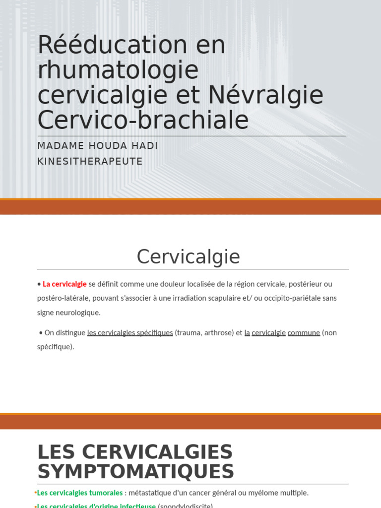 Cervicalgie NCB | PDF | Main | Massage