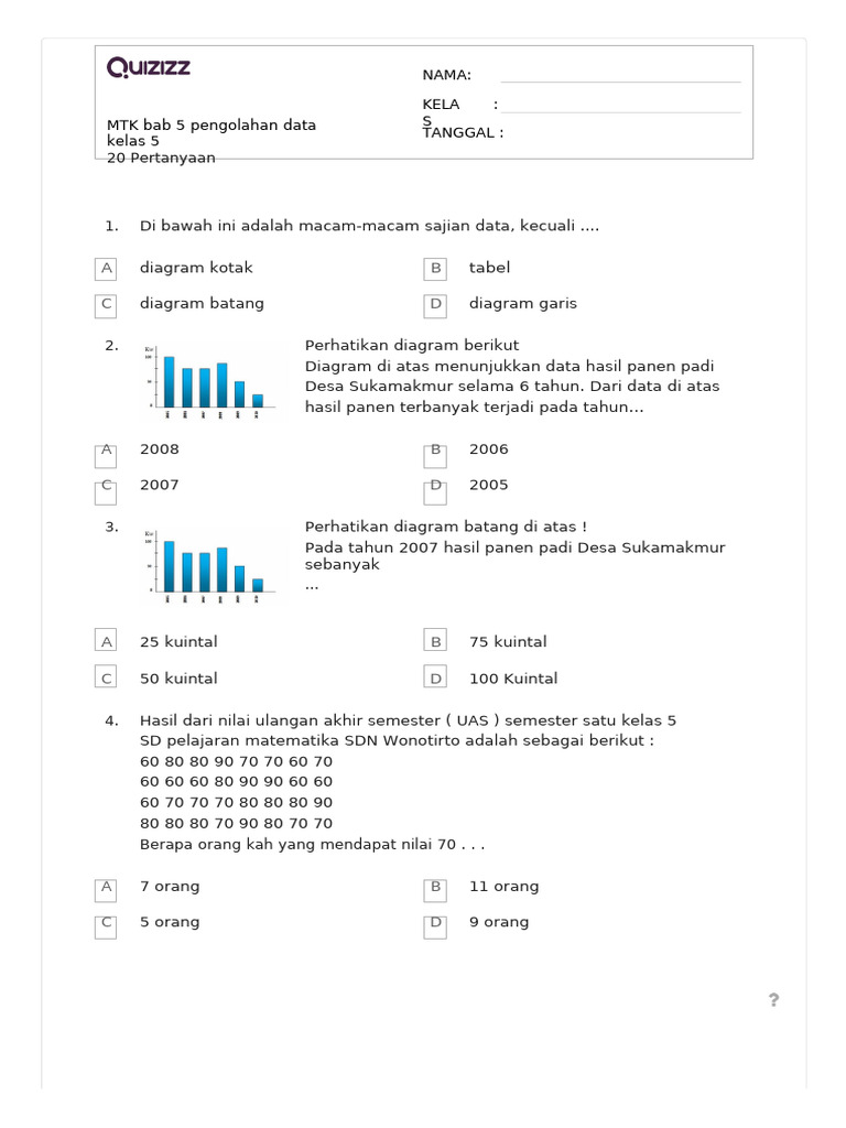 Materi Data Kelas 6 | PDF