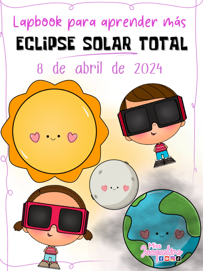 LapBook Eclipse Solar Total Todo Sobre Los Eclipses - Miss Jacqueline ...