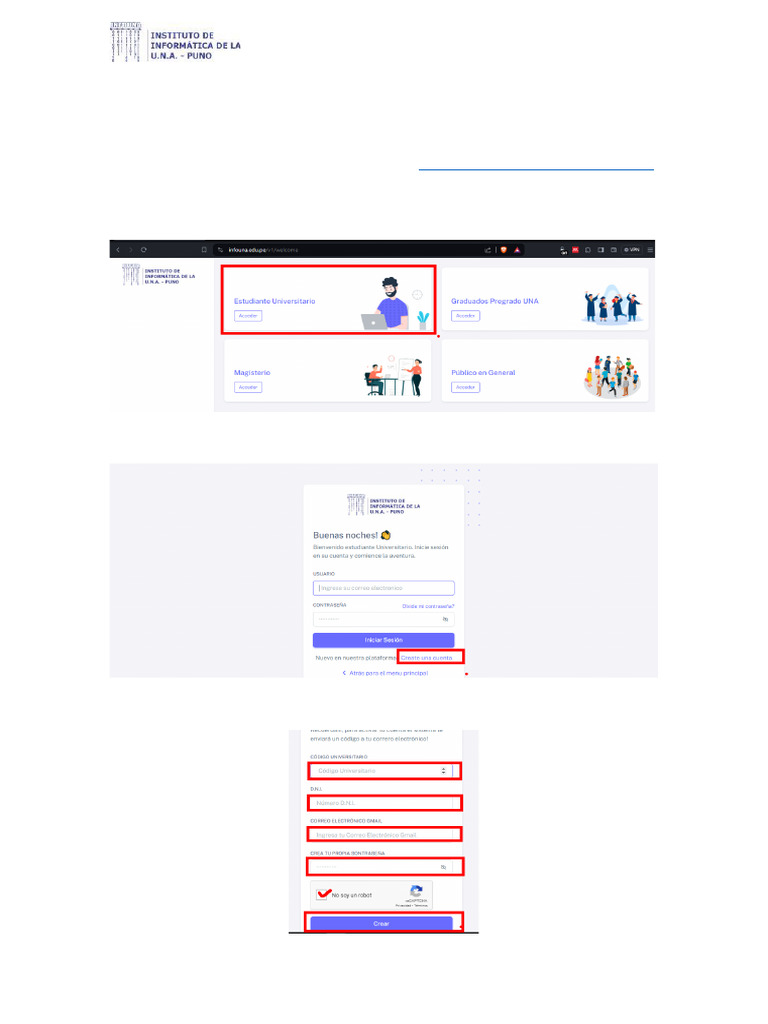 Crear Cuenta en INFOUNA: Guía Rápida | PDF