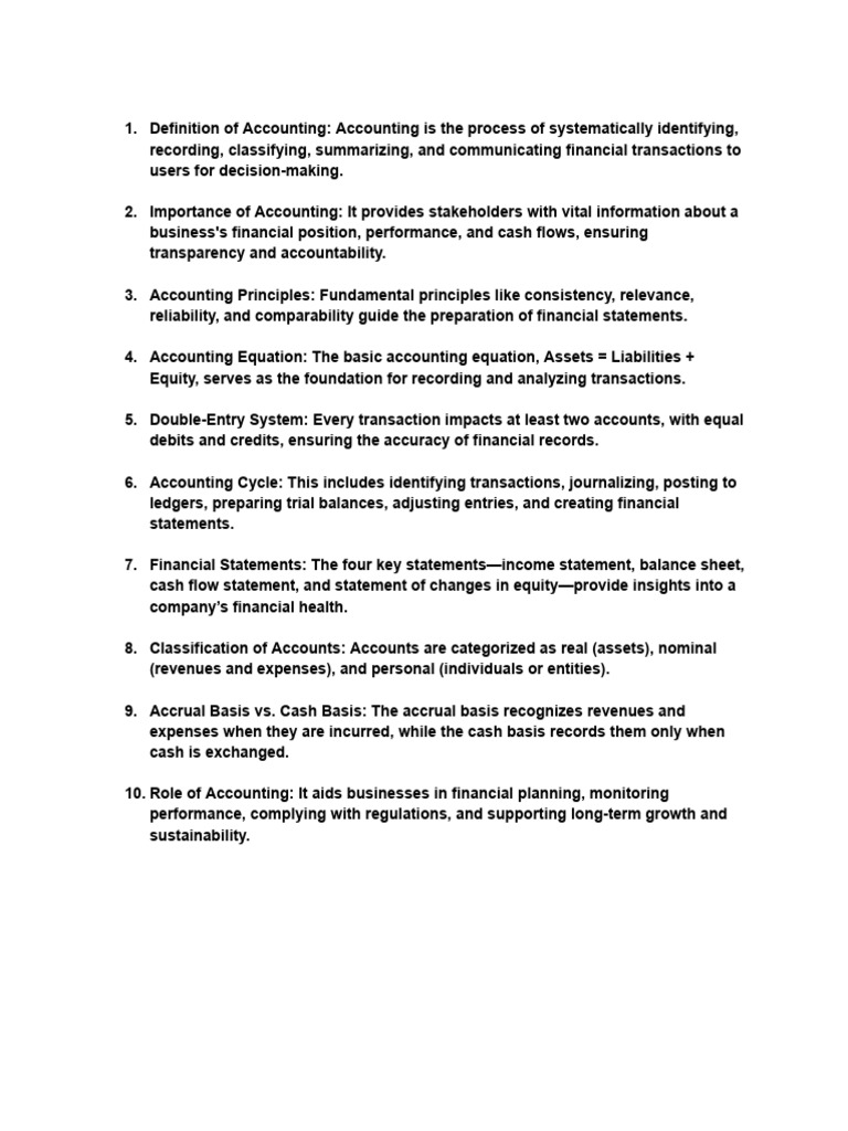 Understanding Key Accounting Concepts | PDF