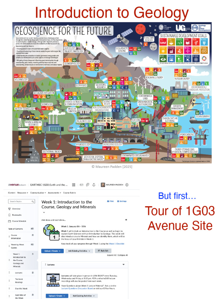 1G03 lecture 2 Intro to Geology W25 avenue | PDF | Crust (Geology) | Earth Sciences