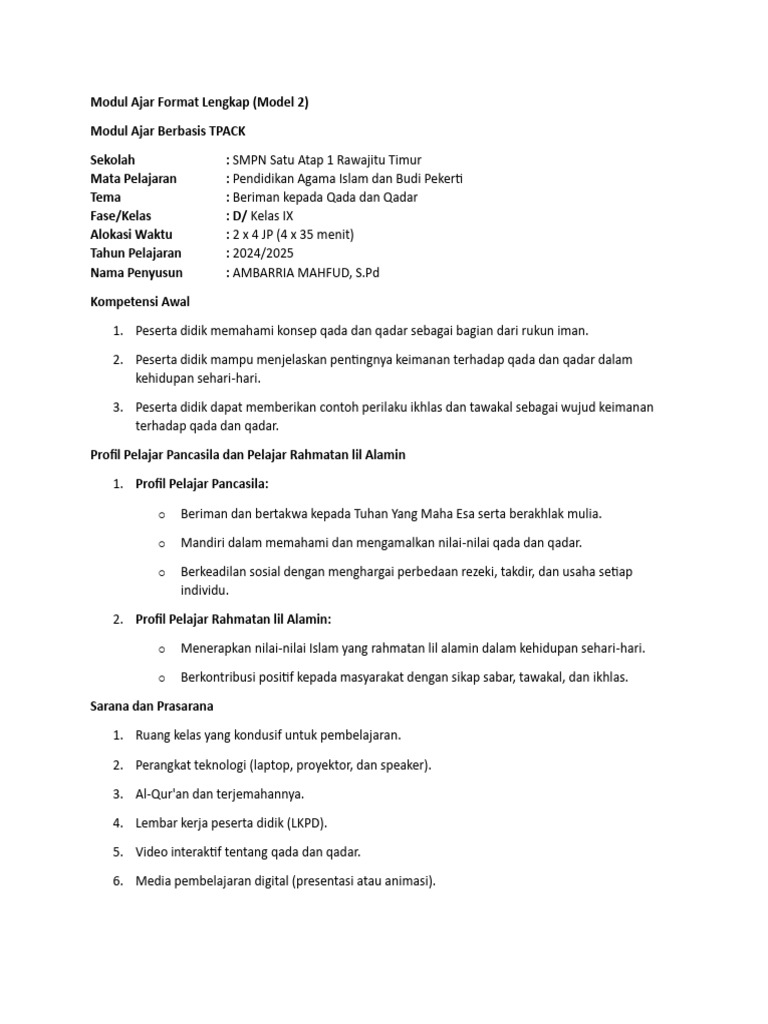 LK 9 TPACK - Compressed | PDF