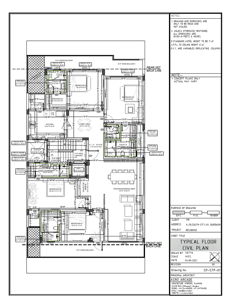 Typical Floor Civil Plan | PDF