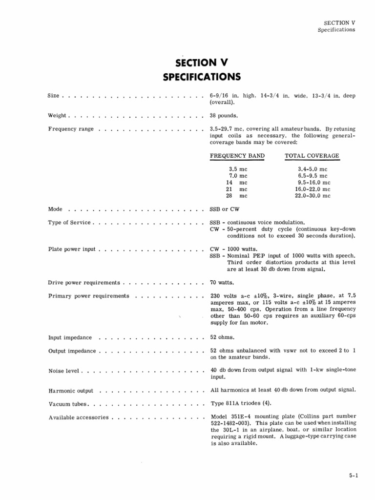 30L 1 Manual - 5th Ed 06 62 - Sec5 | PDF