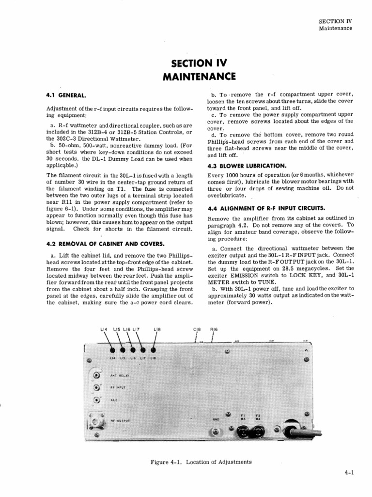 30L 1 Manual - 5th Ed 06 62 - Sec4 | PDF