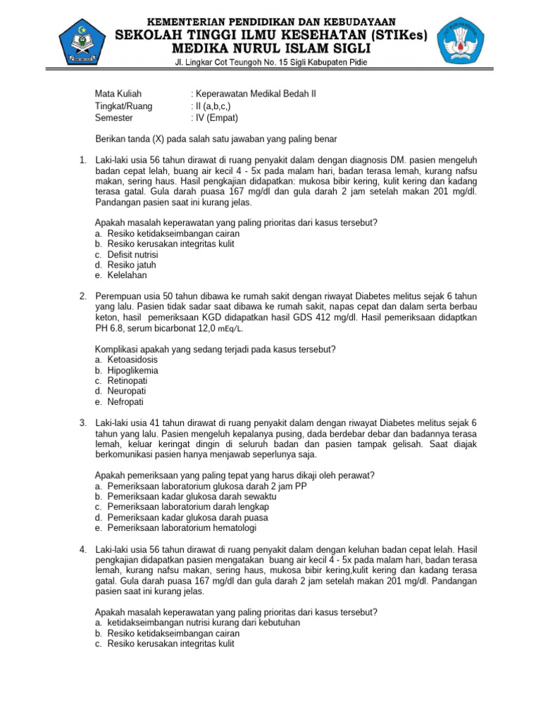 SOAL KMB 2 ENDOKRIN Asri | PDF