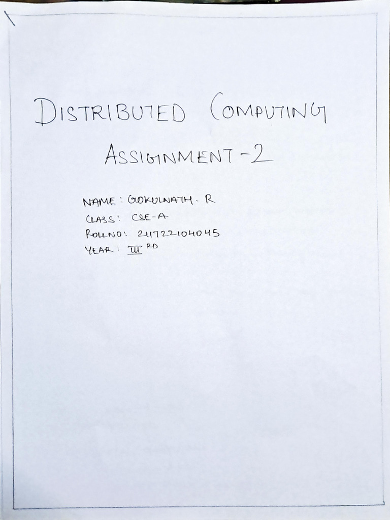 DC Assignment 2 | PDF