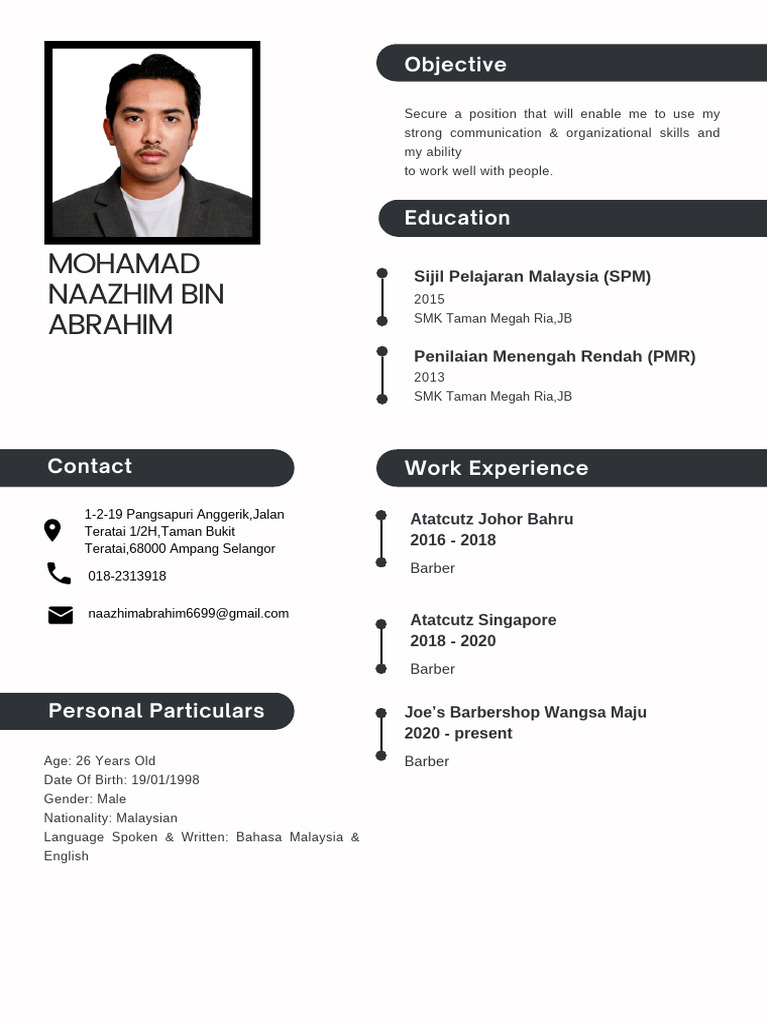 Resume Mohamad Naazhim | PDF