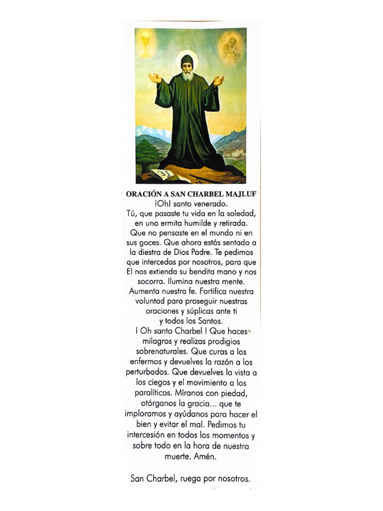 Oración A San Charbel Majluf | PDF