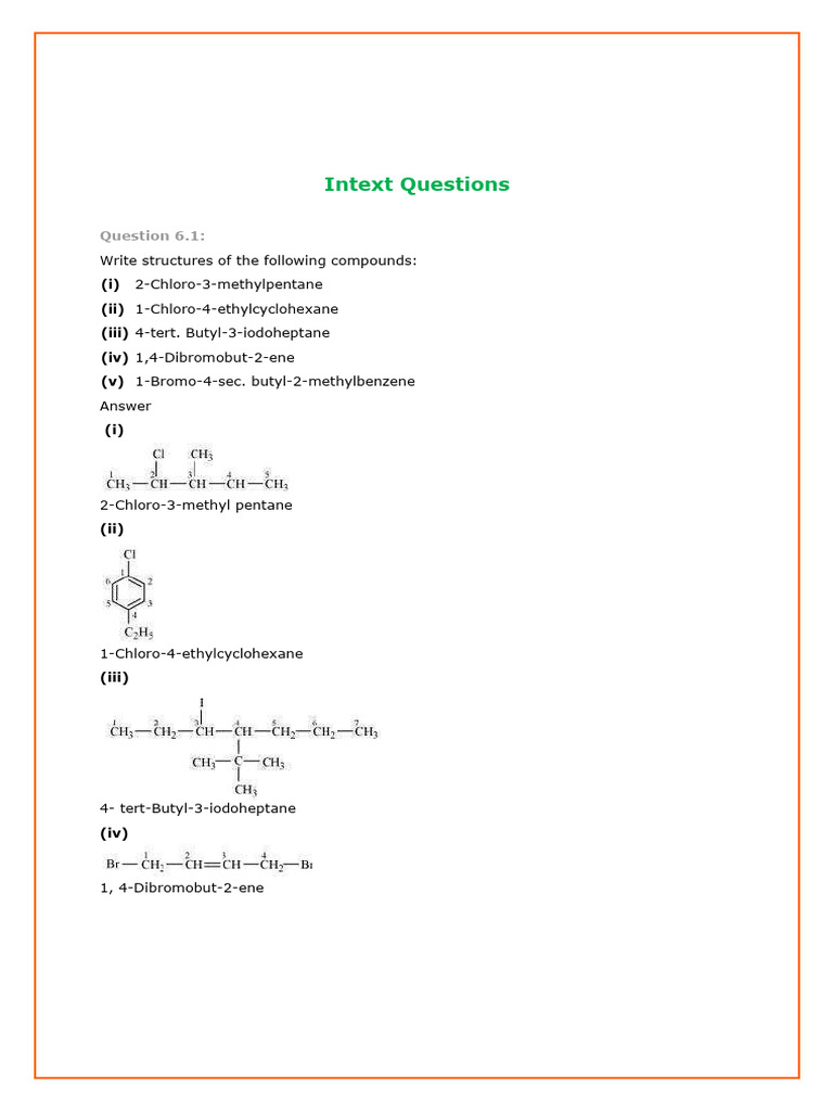 Haloalkanes and Haloarenes Structures & Reactions | PDF | Alkane | Isomer