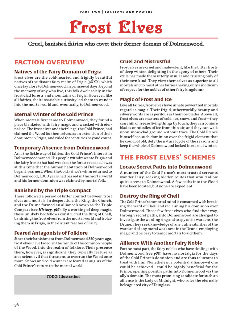 39 - Dolmenwood Campaign Book - Frost Elves | PDF | Elves | Fairies