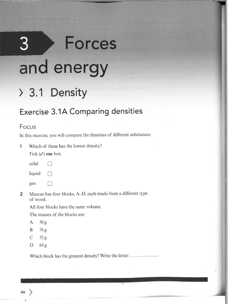 Science-Workbook Forces and Energy | PDF