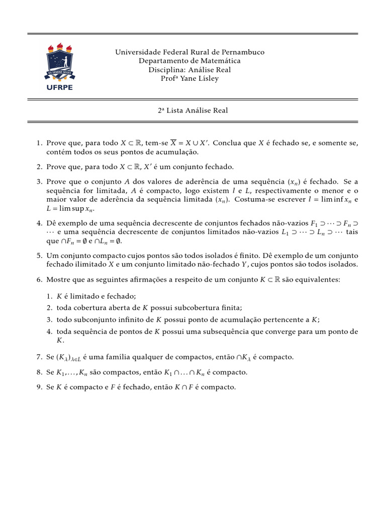 Lista 2 | PDF