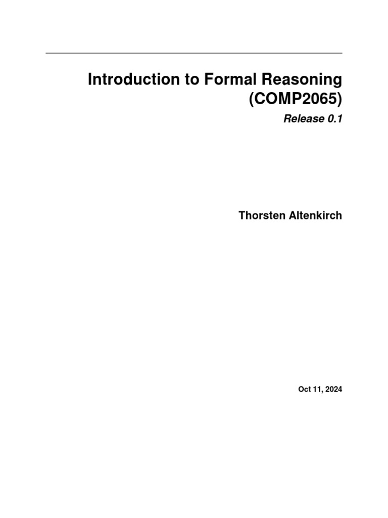 Introduction to Formal Reasoning | PDF | Mathematical Proof | Theorem