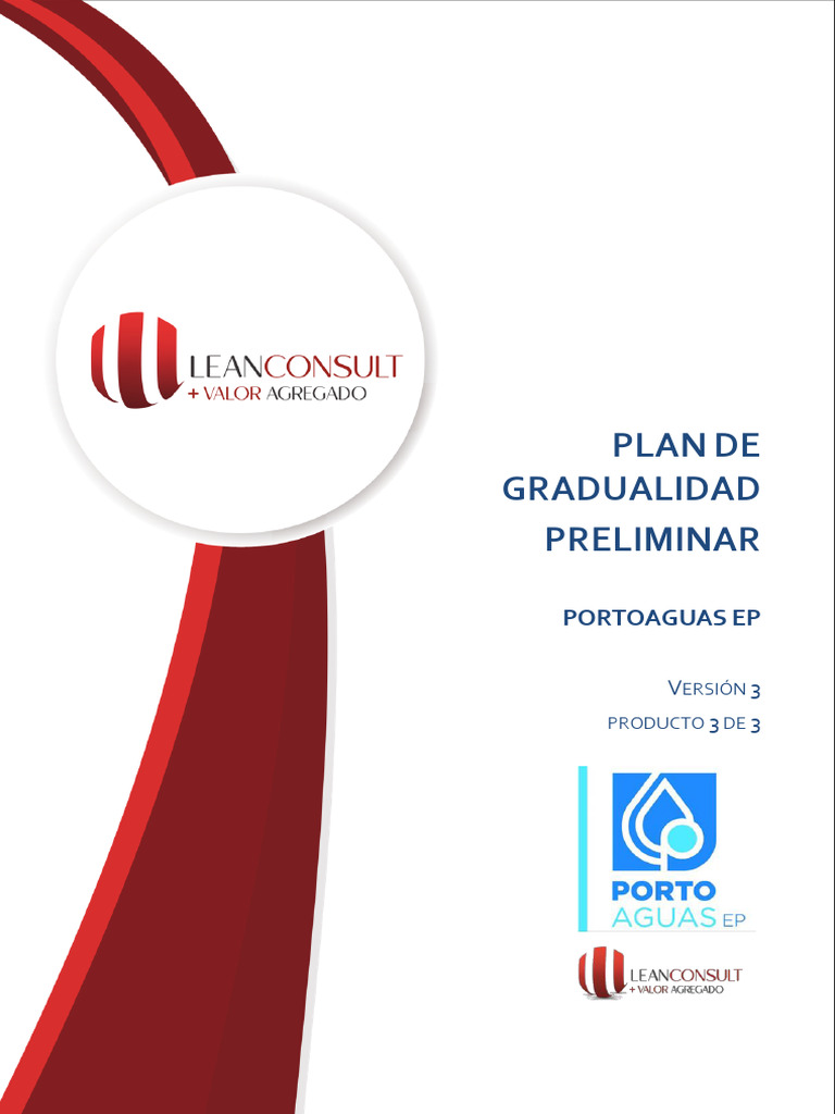 Plan de Gradualidad Portoaguas EP | PDF | Sustentabilidad | Agua