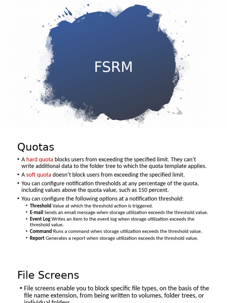 FSRM | PDF | Computer File | File Format