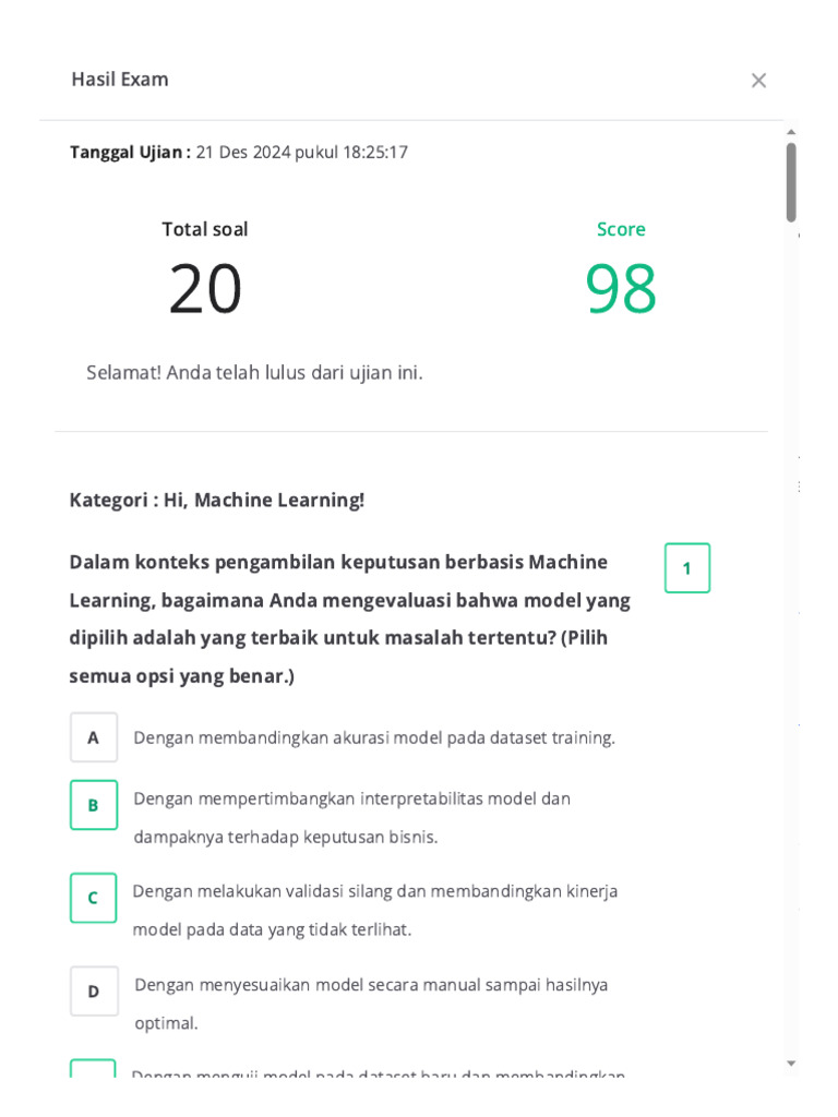 Ujian Akhir - Belajar Machine Learning Untuk Pemula | PDF
