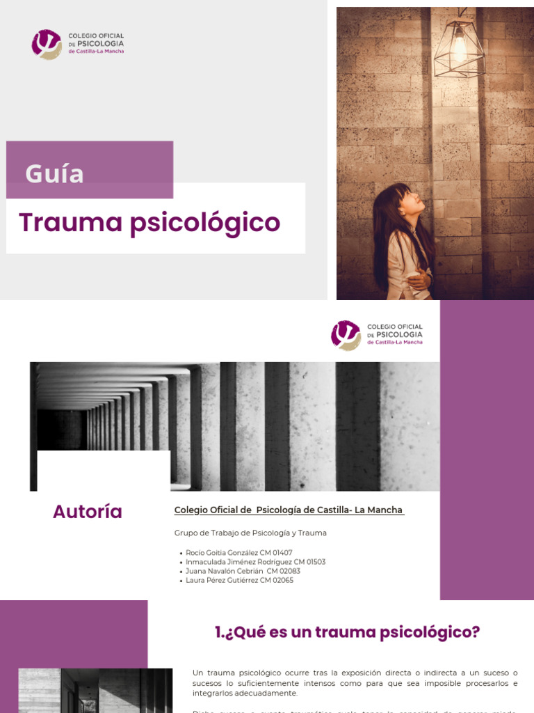 Guía sobre Trauma Psicológico y TEPT | PDF | Trauma psicólogico | Cerebro