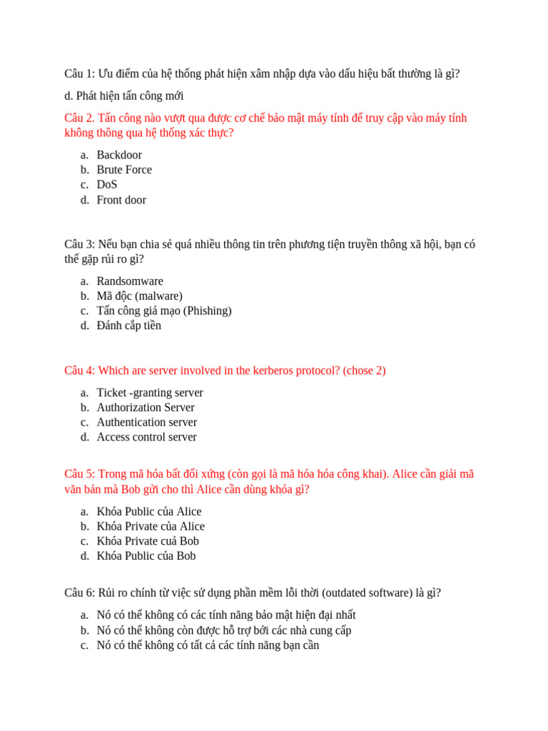 AnToanThongTin De3 55cau | PDF