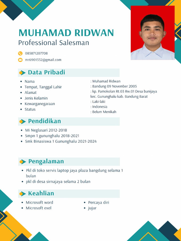 M.ridwan CV | PDF