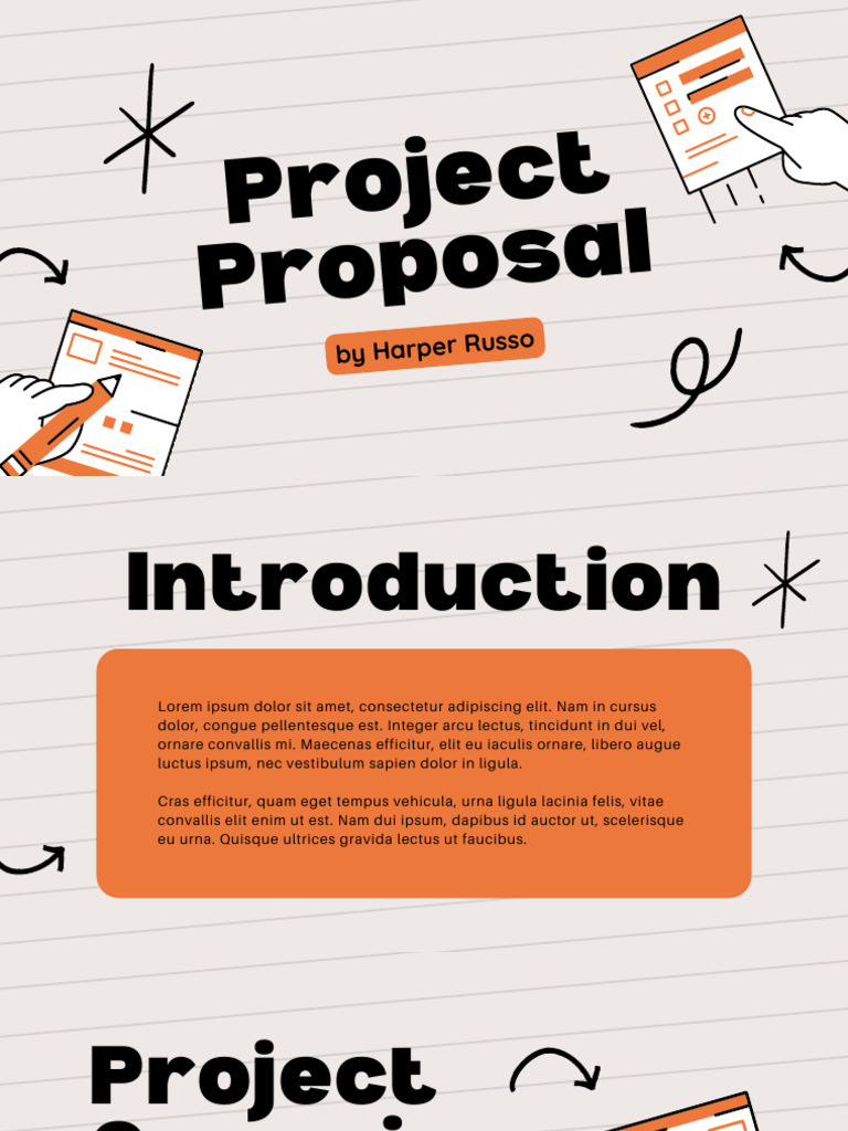 Beige, Orange and Black Modern Bold Illustrative Project Proposal Presentation | PDF