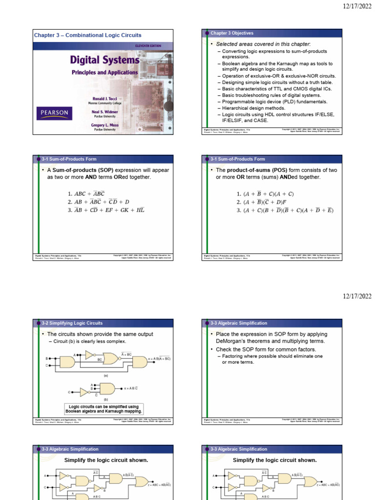 C3-Combinational Logic Circuits | PDF | Logic Gate | Integrated Circuit