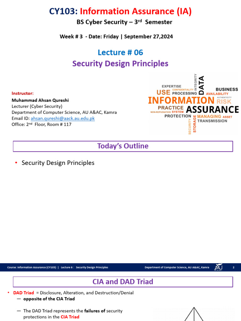 Security Design Principles Overview | PDF | Information Security | Security