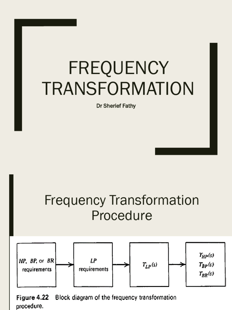 Lec 6 Frequency Transformation | PDF | Filter (Signal Processing) | Frequency
