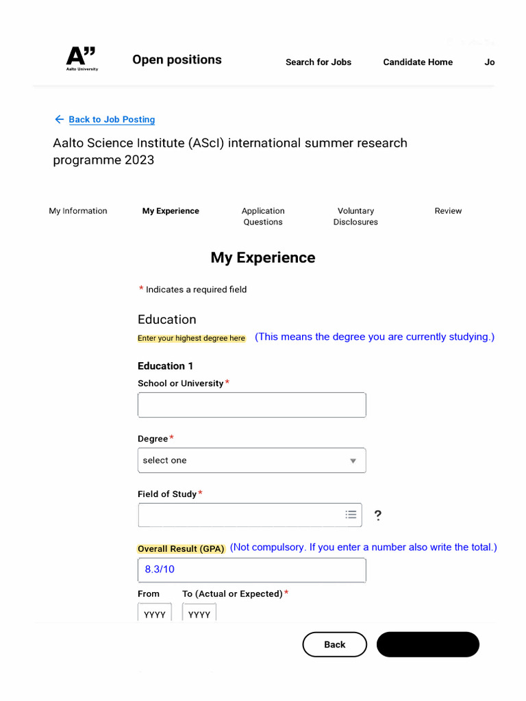 Aalto University Summer Research Program | PDF