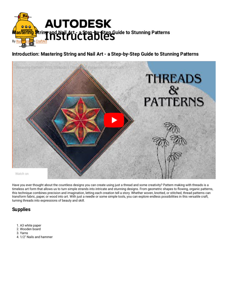 Mastering String and Nail Art - A Step-By-Step Guide To Stunning Patterns - 13 Steps (With ...