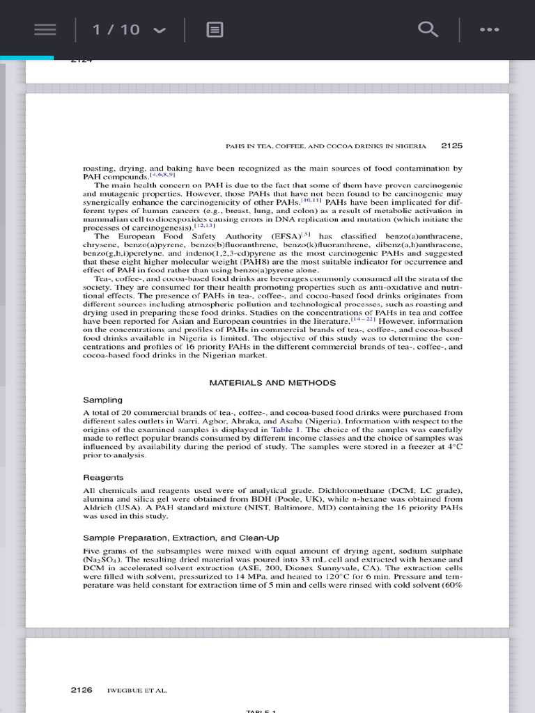 Concentrations and Profiles of Polycyclic AromaticsHydrocarbons in Some Commercial Brands of Tea ...