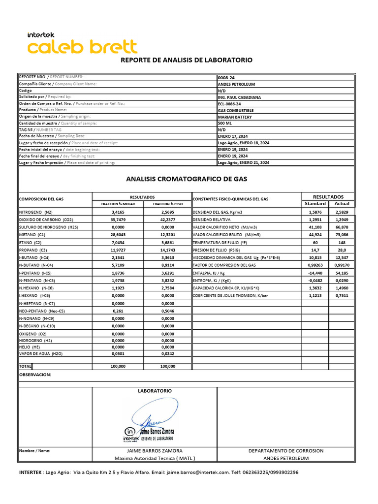 Anexo D | PDF | Gases | Propano