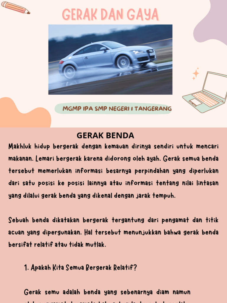 Bab 4 Gerak Dan Gaya | PDF