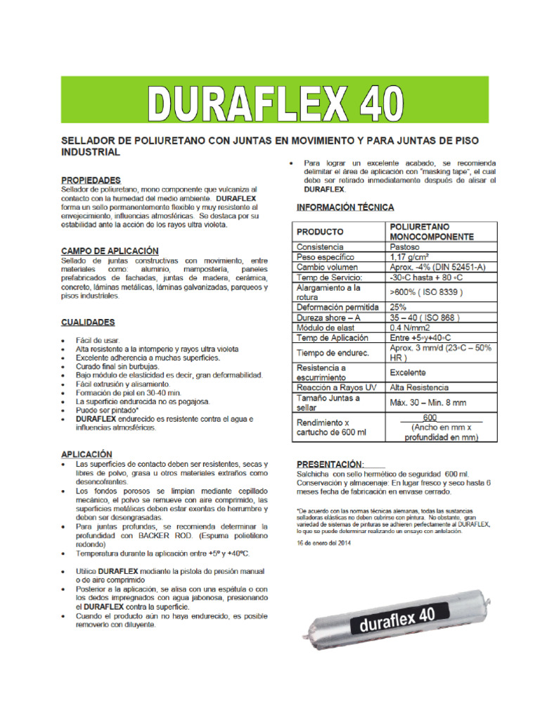 Dura Flex 40 | PDF