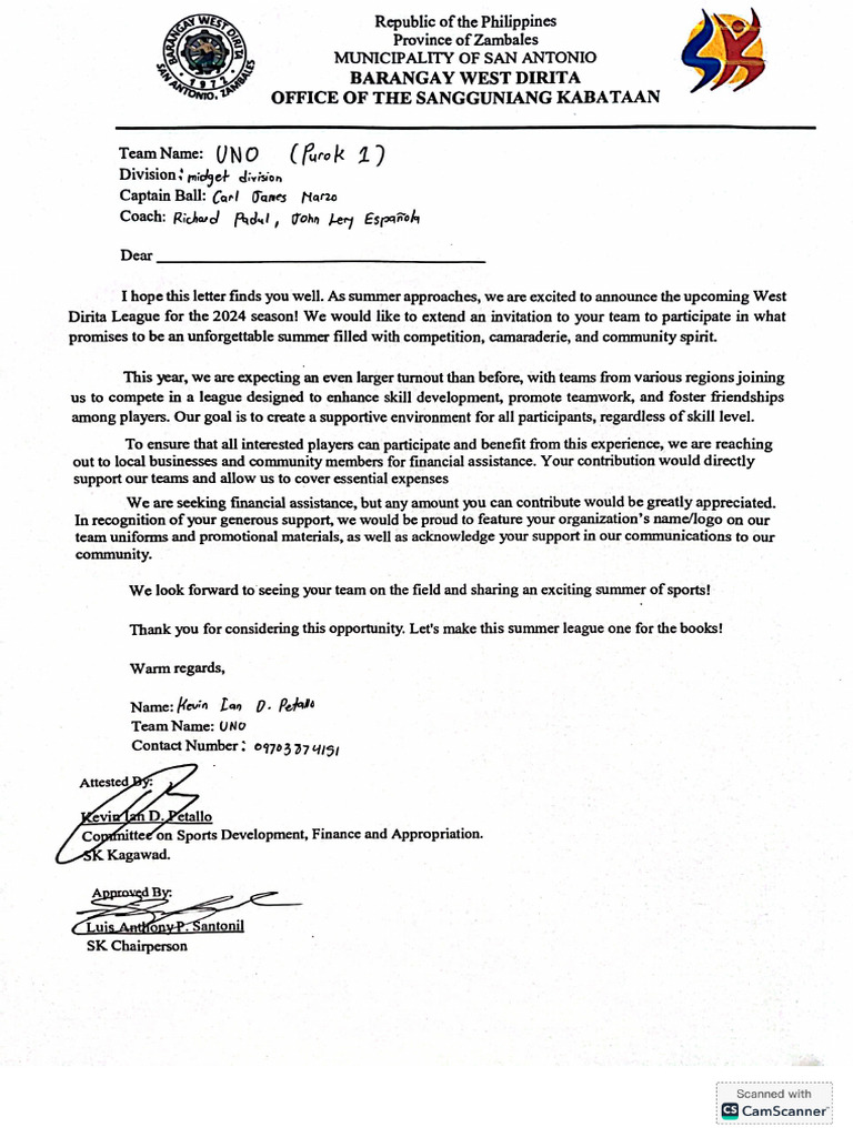 Solicitation Letter | PDF