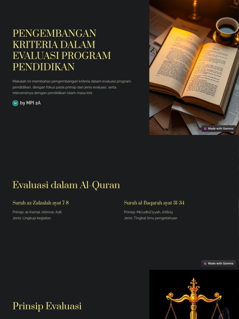 Pengembangan Kriteria Dalam Evaluasi Program Pendidikan | PDF