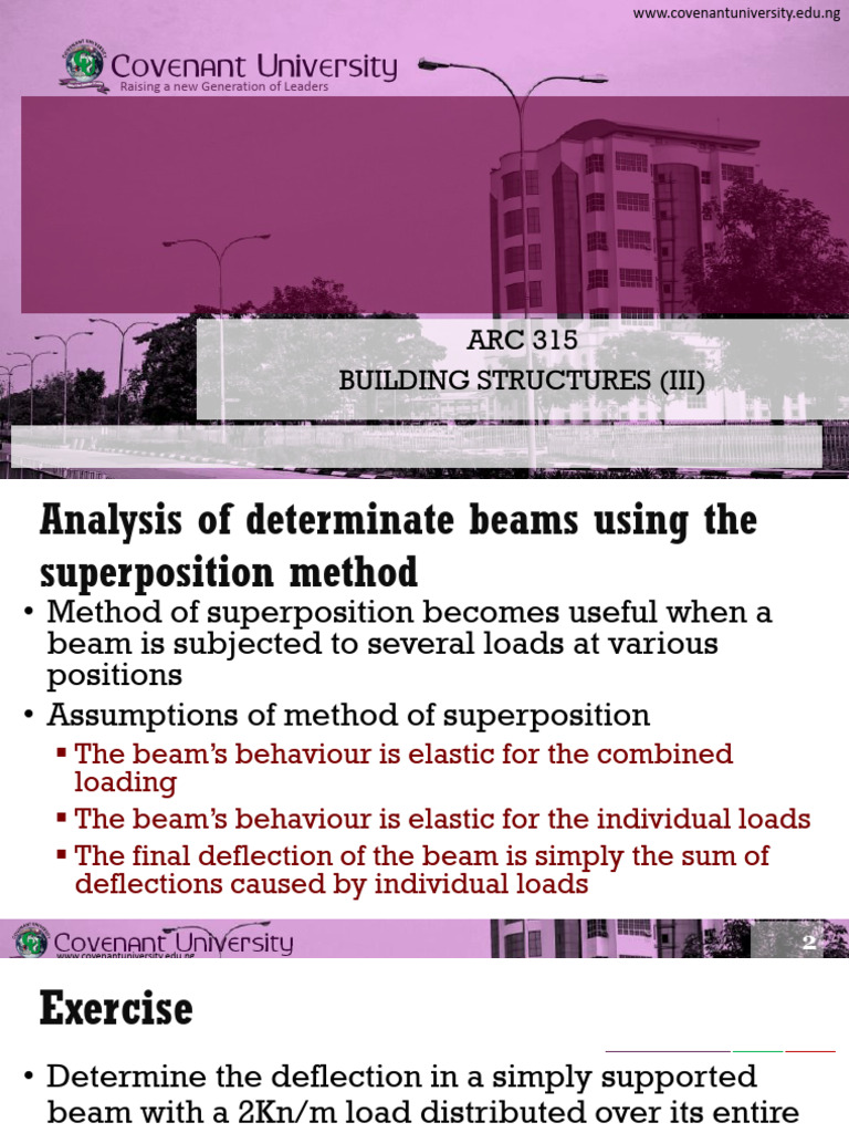 Analysis of Determinate Beams Using The Superposition Method | PDF