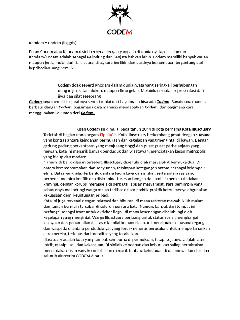 Kekuatan Codem di Kota Illusctuary | PDF