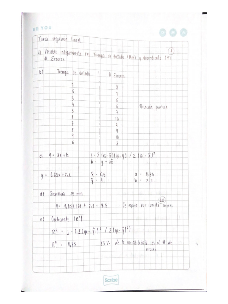 Tarea Regresion Lineal | PDF