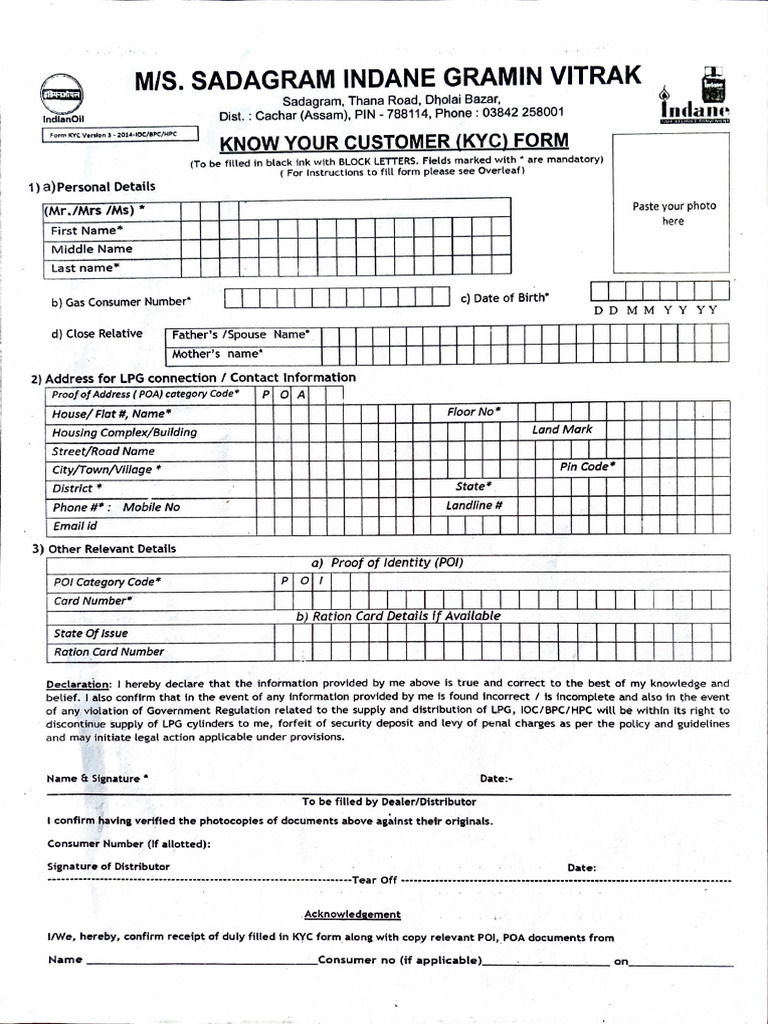 Kyc Form PDF | PDF